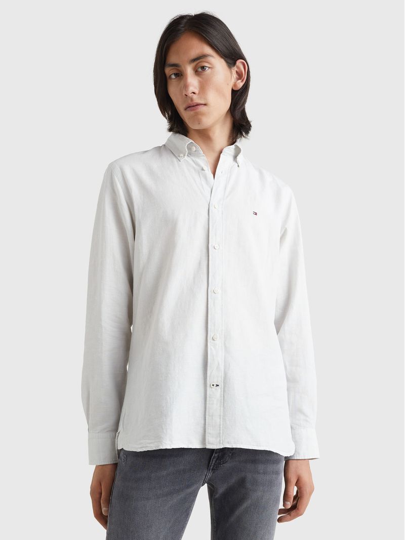 Camisa De Corte Regular En Tejido Dobby
