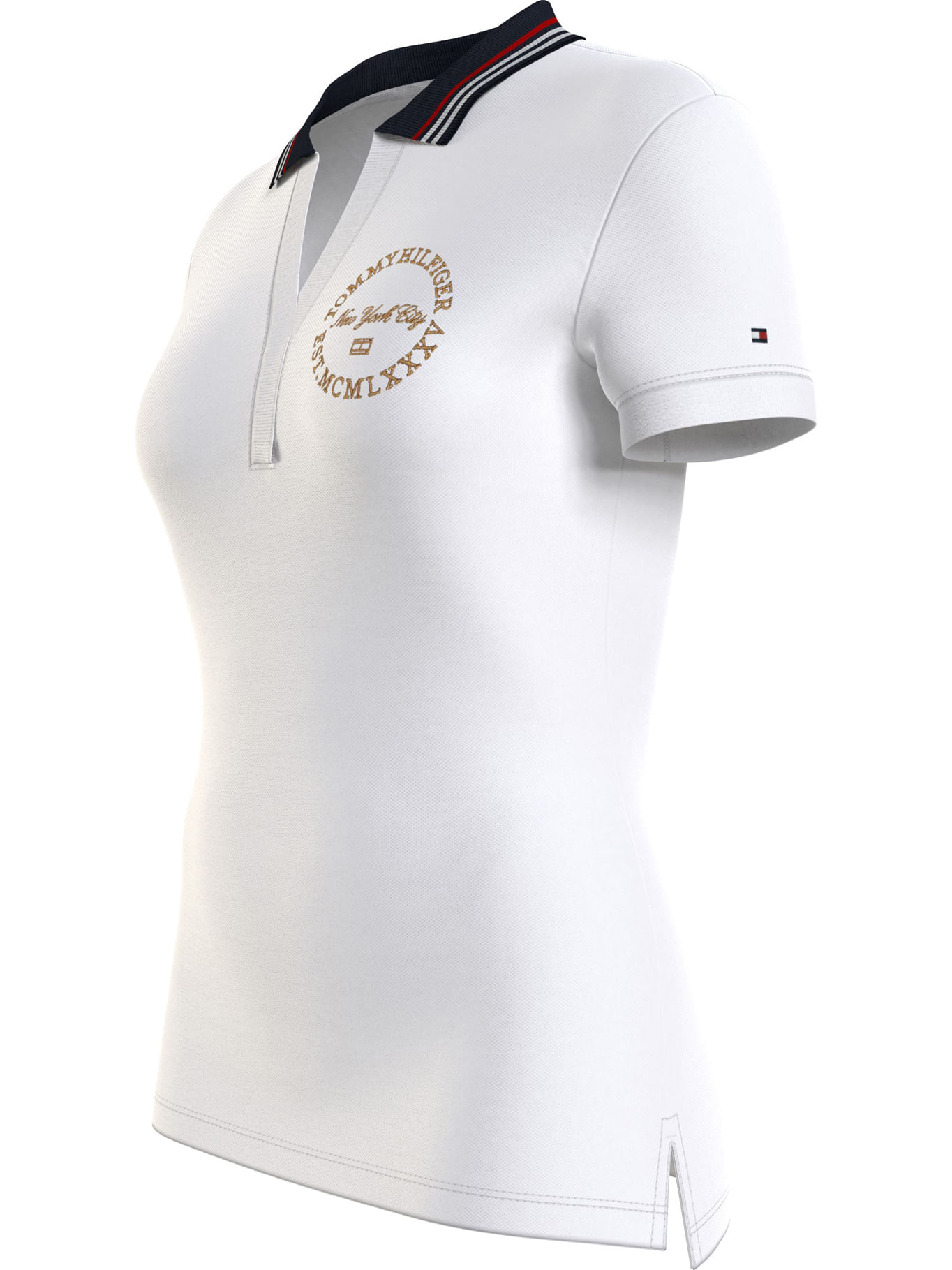 POLO SLIM CON LOGO METÁLICO