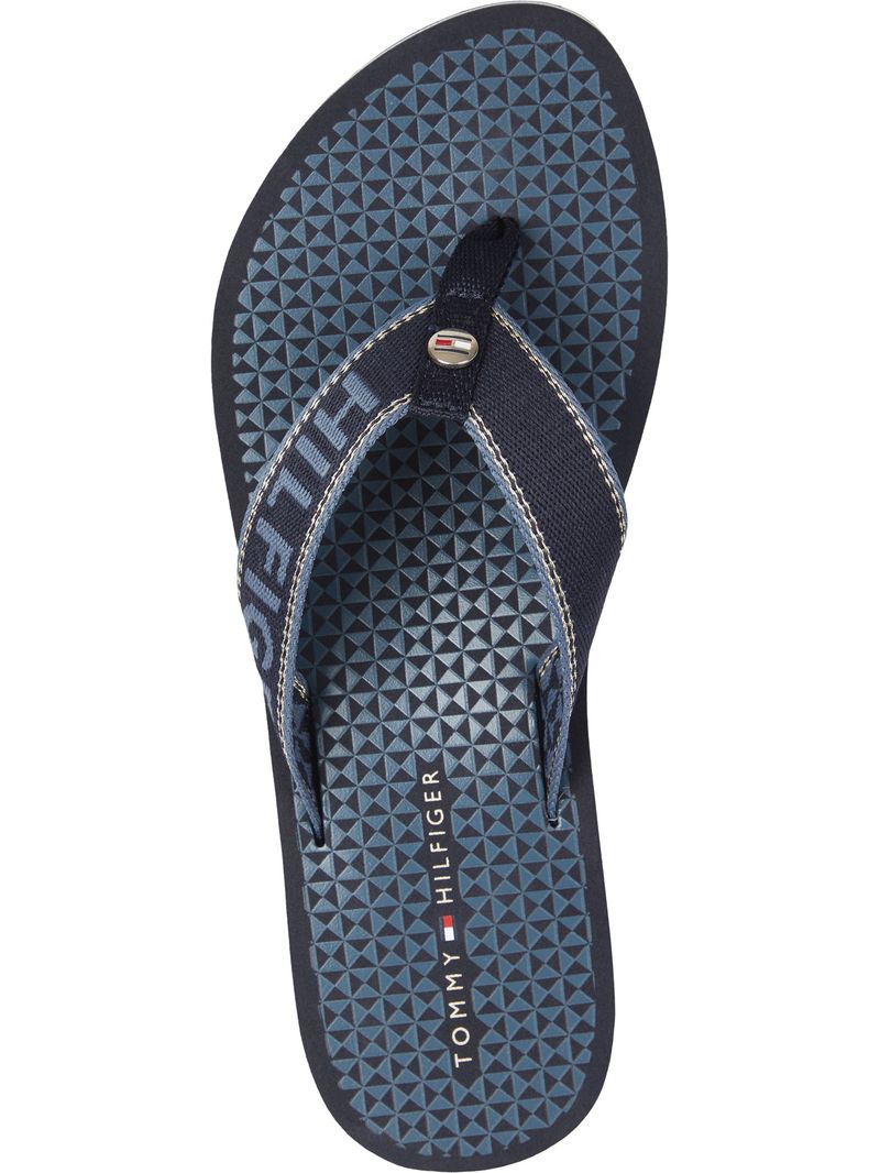 CHANCLETAS DE TELA CON DETALLES BRILLANTES