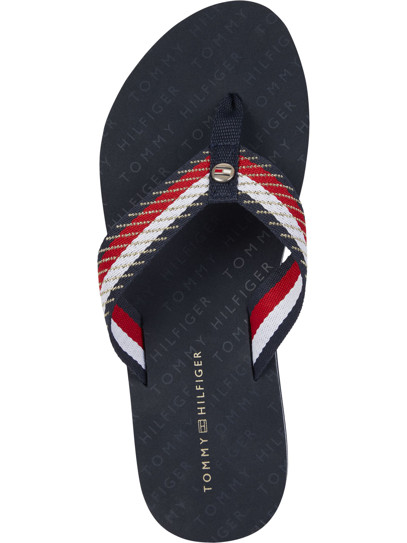 CHANCLETAS CON TIRAS TEXTIL