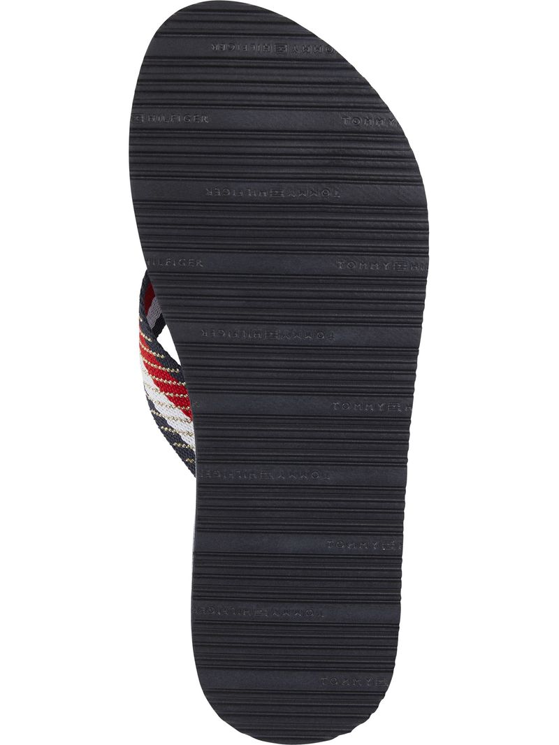 CHANCLETAS CON TIRAS TEXTIL