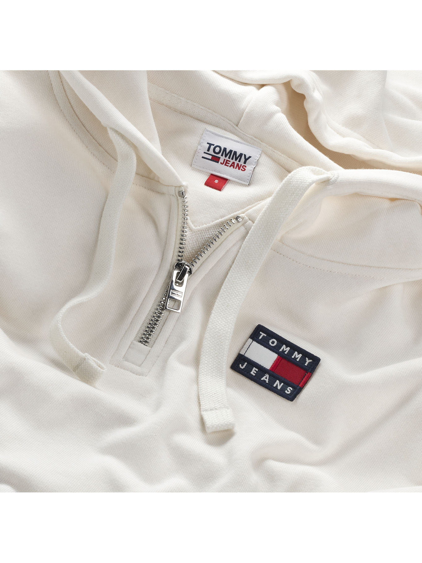 SUÉTER CROPPED CON ZIPPER DE UN CUARTO