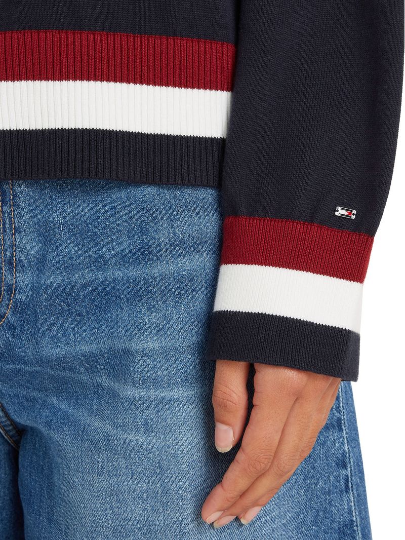 SÚETER DE ALGODÓN CON CUELLO REDONDO